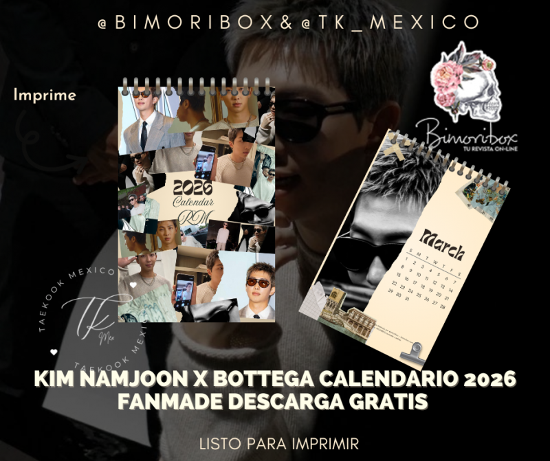 BTS CALENDARIO 2026 DESCARGAR GRATIS - TaeKook Mexico