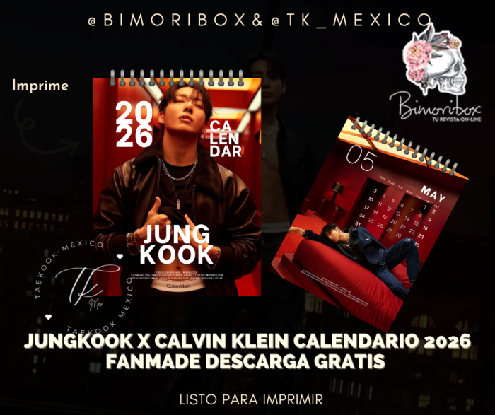 JUNGKOOK X CALVIN KLEIN CALENDARIO 2026 - TaeKook Mexico